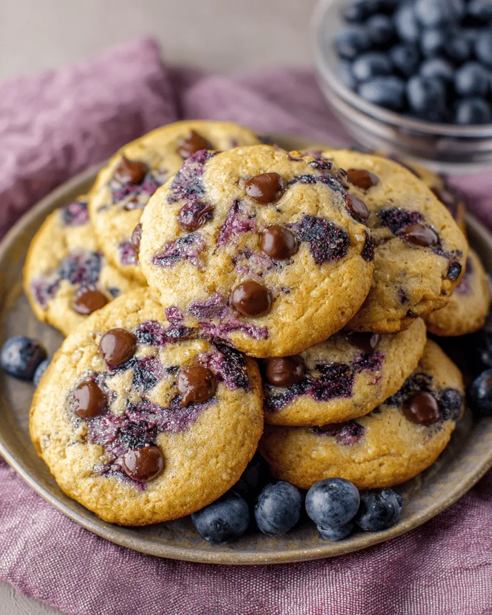 blueberry chocolate chip cookies